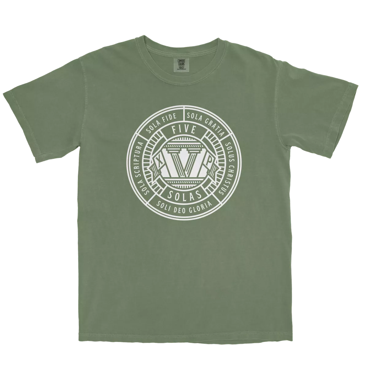 Five Solas Badge Comfort Colors Heavyweight Tee | Missional Wear