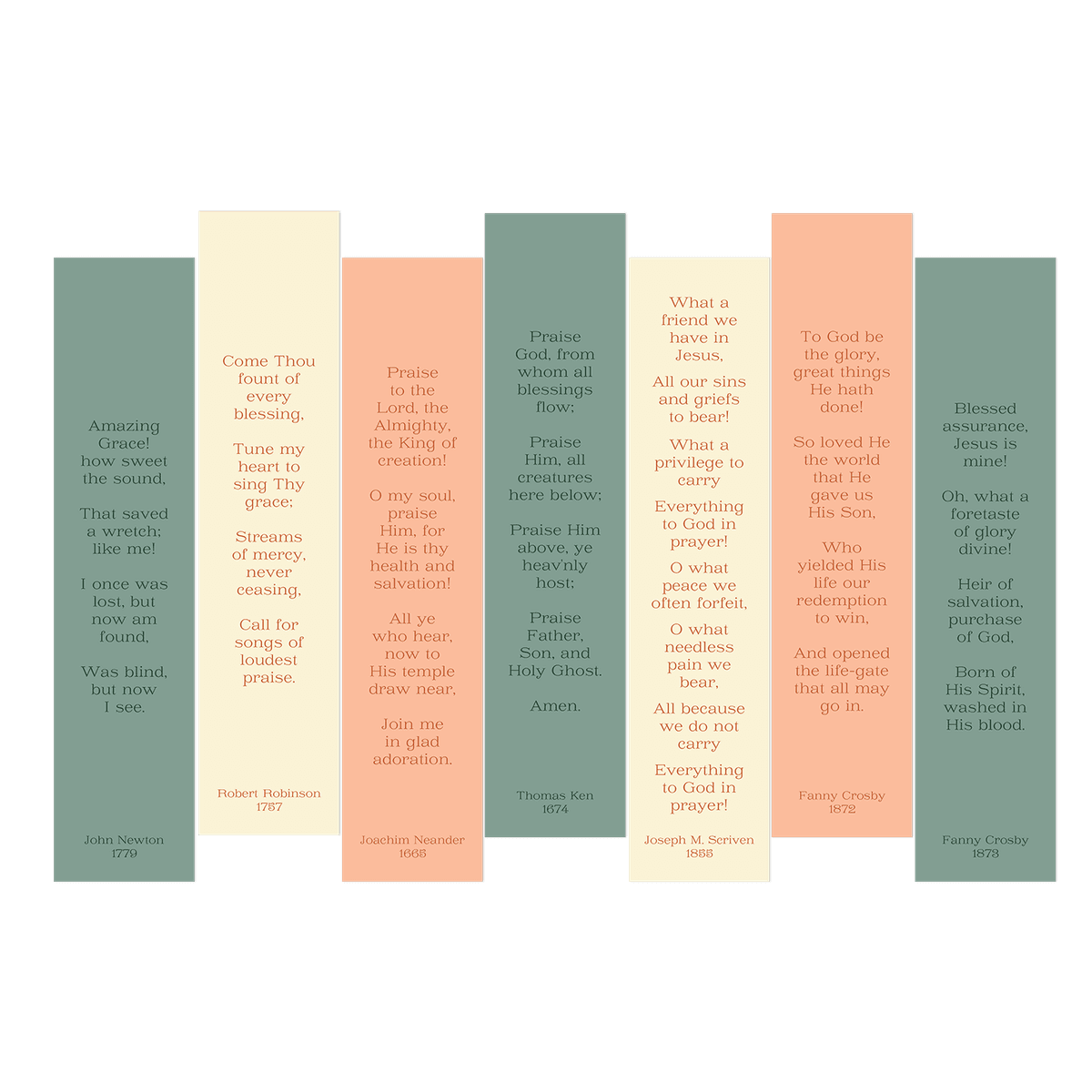 Fall Hymn Book Mark Set | Missional Wear